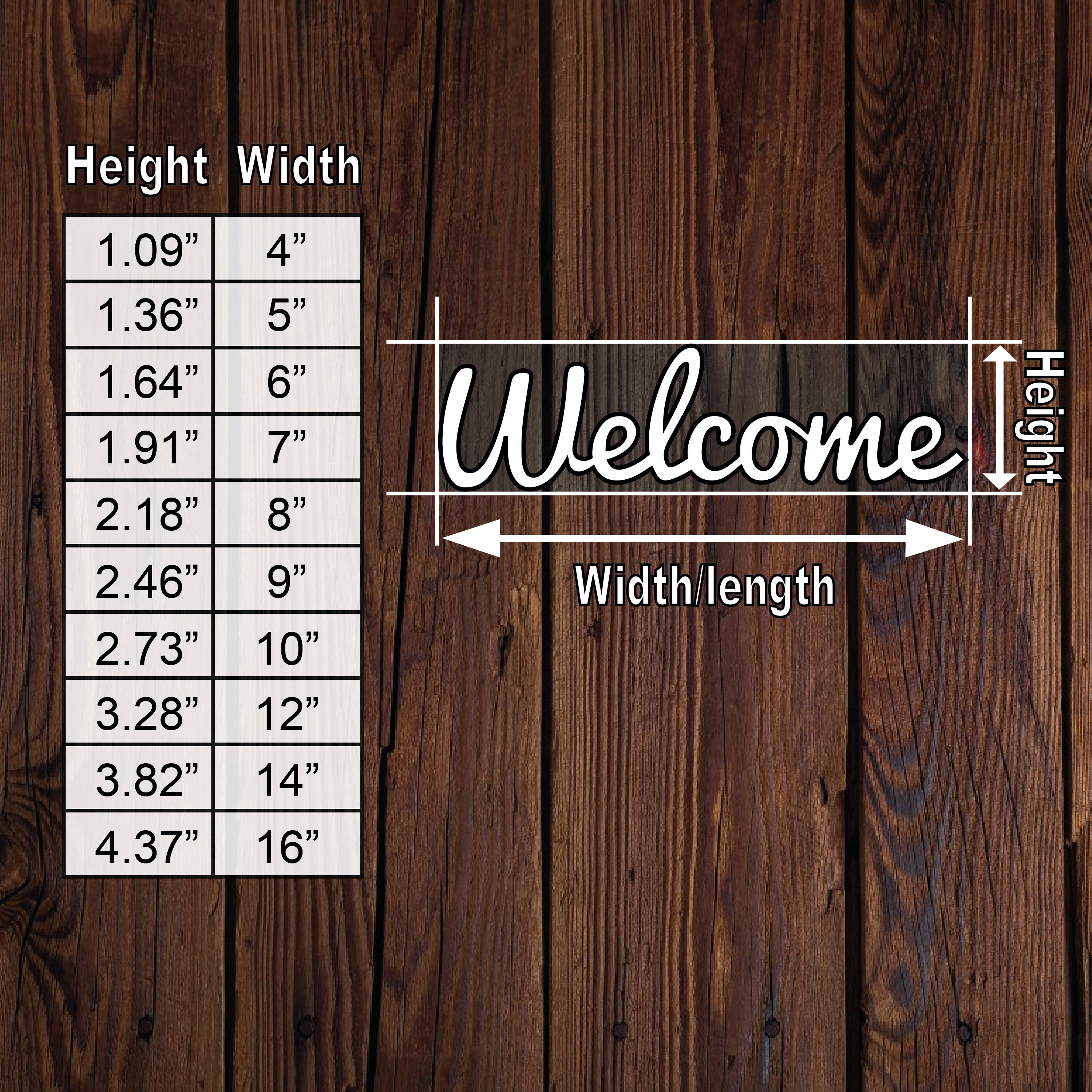 Welcome Wood Sign - Unfinished Laser Cut Wood Shape - 1/8" Baltic Birch ...