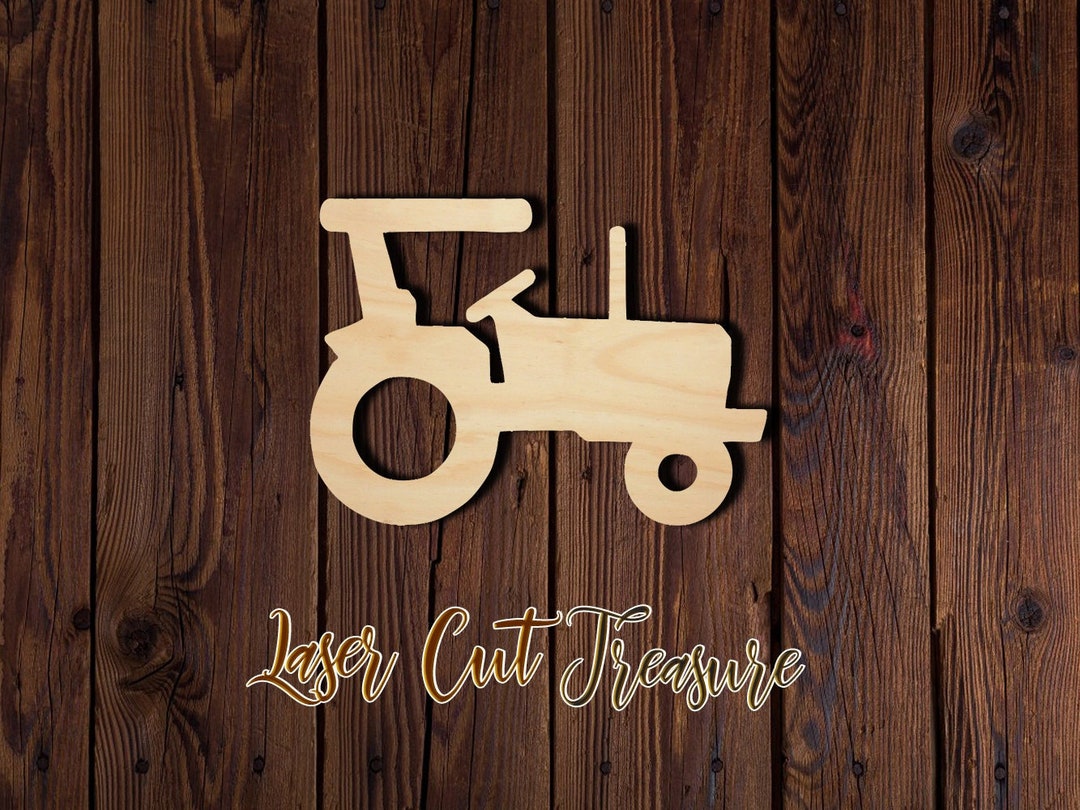 Tractor - Unfinished Laser Cut Wood Shape - 1/8" Baltic Birch Plywood ...