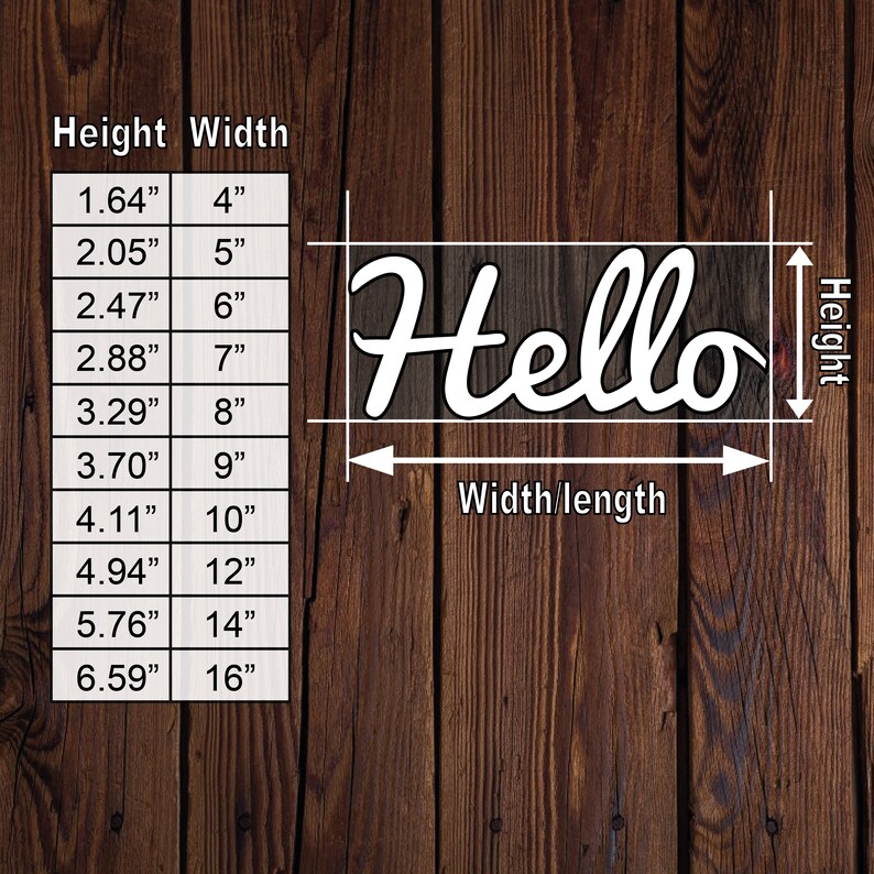 Hello Wood Sign Unfinished Laser Cut Shape - Etsy