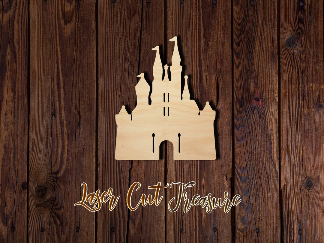 Castle Shape - Unfinished Laser Cut Wood Shape - 1/8" Baltic Birch ...