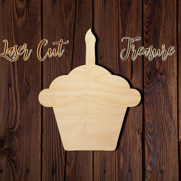Cupcake Wood Cut Out - Etsy