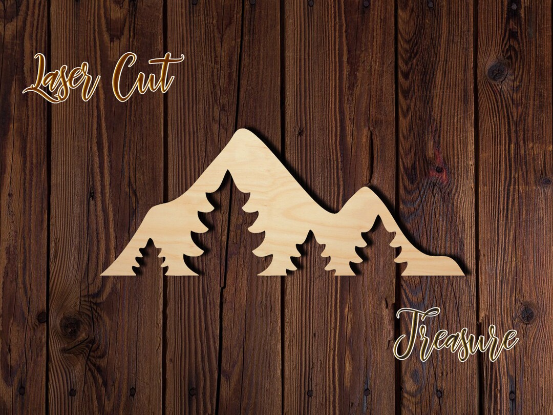 Mountain Unfinished Laser Cut Wood Shape - Etsy