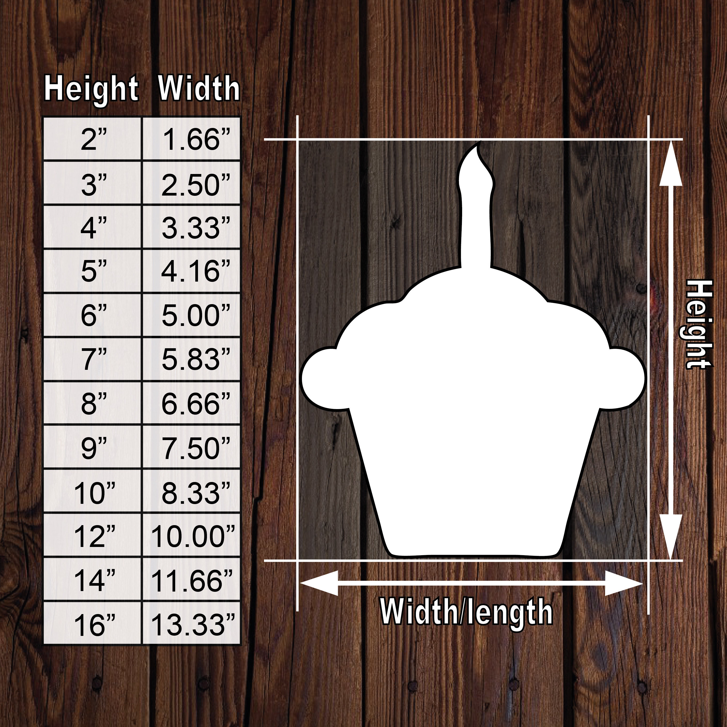 Cupcake Birthday Unfinished Laser Cut Shape - Etsy