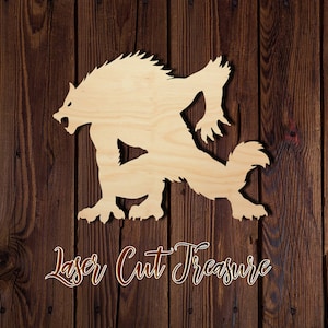 Werewolf - Halloween - Unfinished Laser Cut Wood Shape - 1/8" Baltic ...