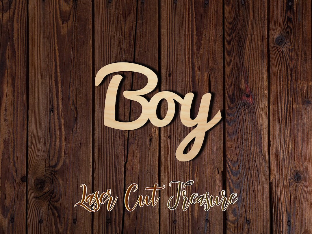 Boy Wood Sign Unfinished Laser Cut Shape - Etsy