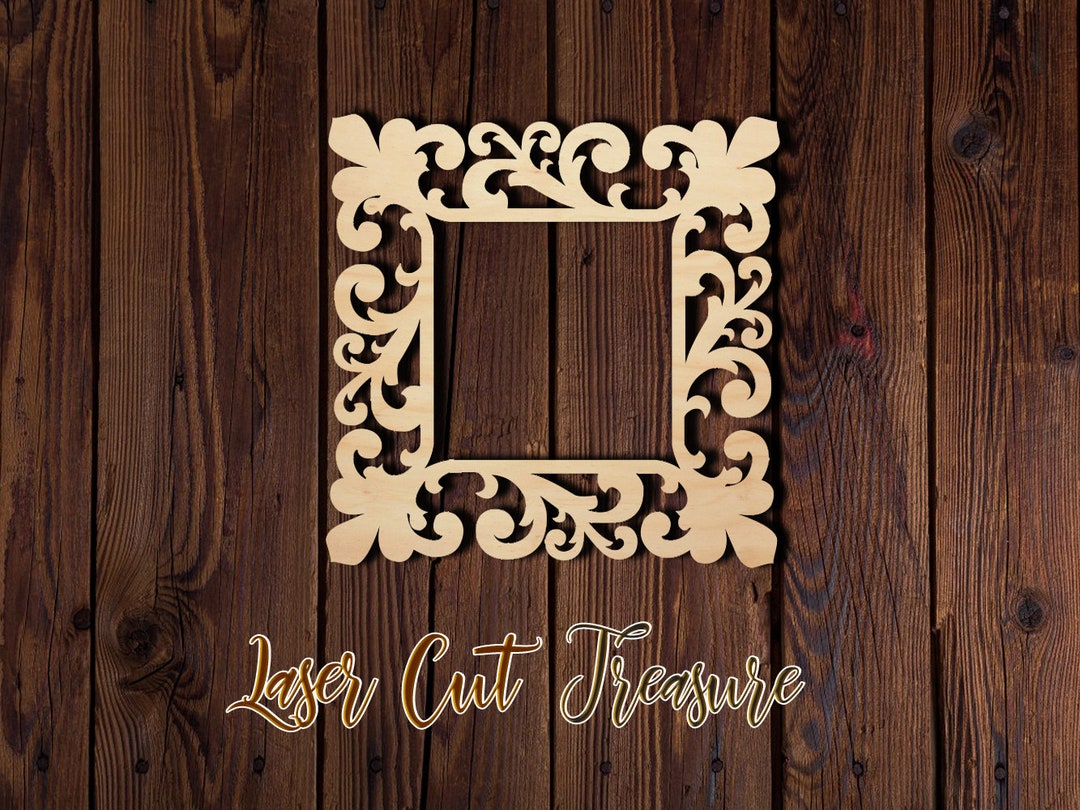 Fancy Frame - Unfinished Laser Cut Wood Shape - 1/8" Baltic Birch ...