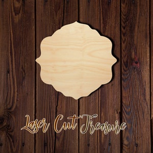 Fancy Plaque - Unfinished Laser Cut Wood Shape - 1/8" Baltic Birch ...