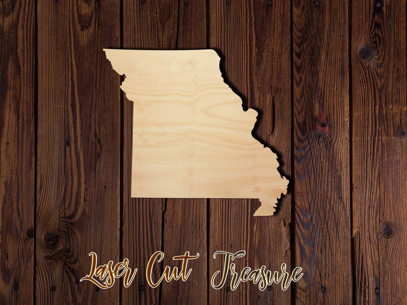 Missouri State - USA - Unfinished Laser Cut Wood Shape - 1/8" Baltic ...