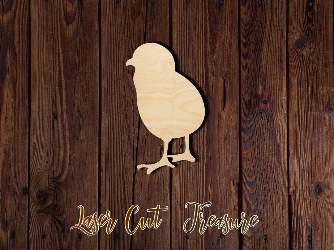 Chick - Unfinished Laser Cut Wood Shape - 1/8" Baltic Birch Plywood ...