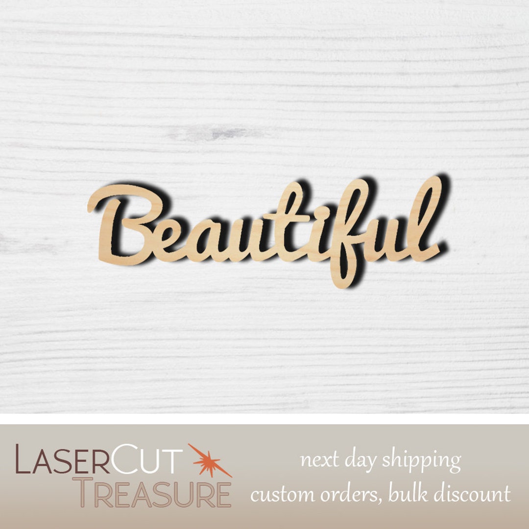 Beautiful Wood Sign - Unfinished Laser Cut Wood Shape - 1/8" Baltic ...