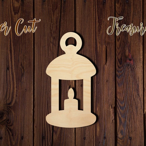Lantern Light Unfinished Wood Cutout Shape Laser Cut DIY - Etsy