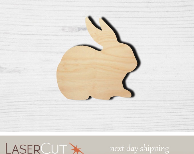 10x Wooden Rabbit Craft Shape 3mm Ply With Detail Rodent Pet Wildlife ...