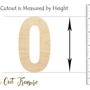 Zero - Number - Unfinished Laser Cut Wood Shape - 1/8" Baltic Birch ...