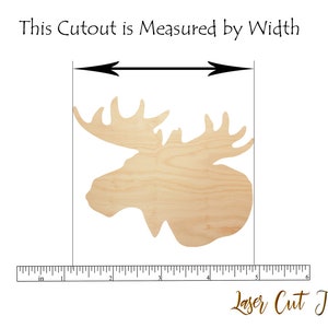 Moose Head - Unfinished Laser Cut Wood Shape - 1/8" Baltic Birch ...