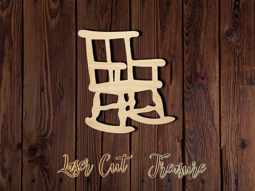 Rocking Chair - Unfinished Laser Cut Wood Shape - 1/8" Baltic Birch ...