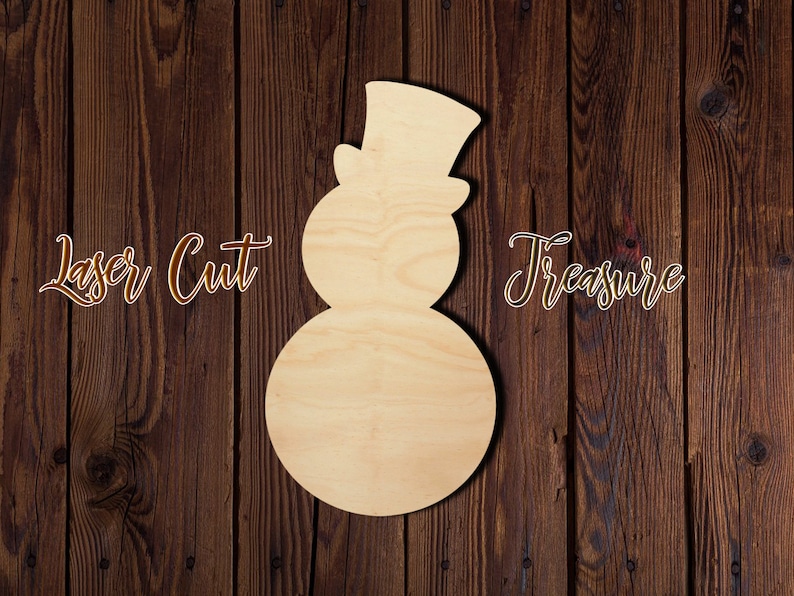Snowman Christmas Unfinished Laser Cut Shape - Etsy