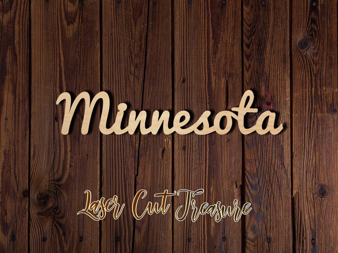 Minnesota Wood Sign - Unfinished Laser Cut Wood Shape - 1/8" Baltic ...