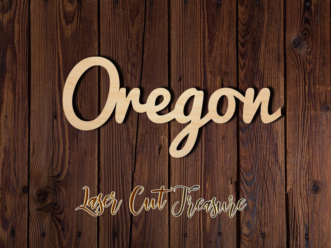 Oregon Wood Sign - Unfinished Laser Cut Wood Shape - 1/8" Baltic Birch ...