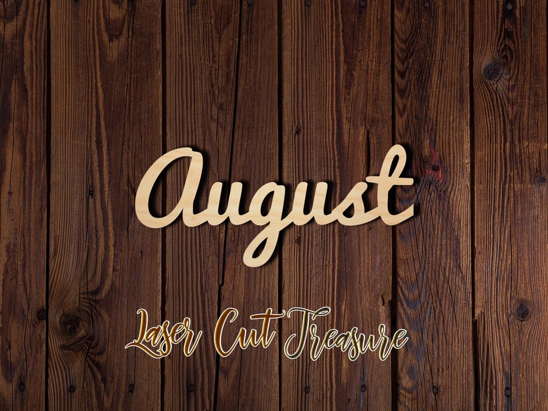 August Wood Sign Unfinished Laser Cut Shape - Etsy