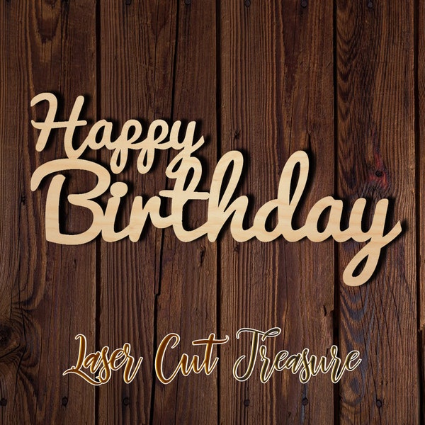 Happy Birthday Wood Sign - Etsy