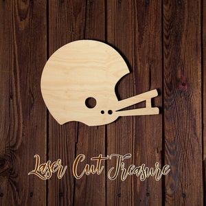Football Helmet - Unfinished Laser Cut Wood Shape - 1/8" Baltic Birch ...