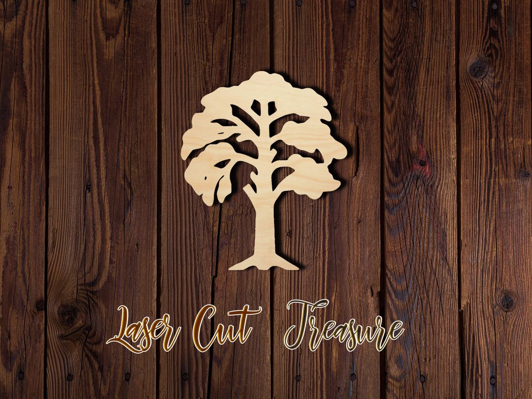 Tree - Unfinished Laser Cut Wood Shape - 1/8" Baltic Birch Plywood ...