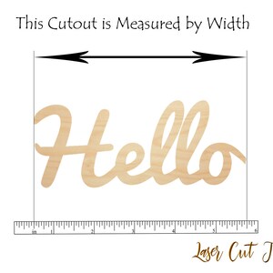 Hello Wood Sign - Unfinished Laser Cut Wood Shape - 1/8" Baltic Birch ...