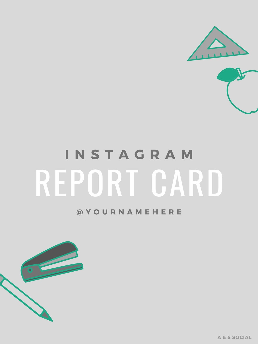Instagram Report Card : A & S Social Media - Etsy