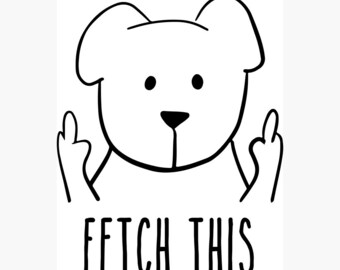 Dog Middle Finger | Etsy