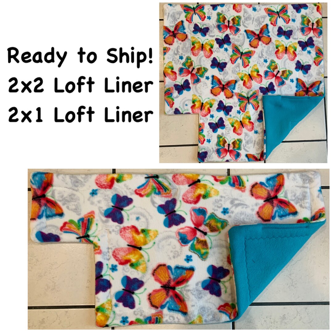 2x2 Wide Loft and 2x1 Narrow Loft C&C Fleece Cage Liner With Ramp Cut ...