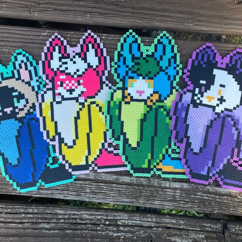 Custom Fursona Perler Bead Doughnut Badge - Etsy