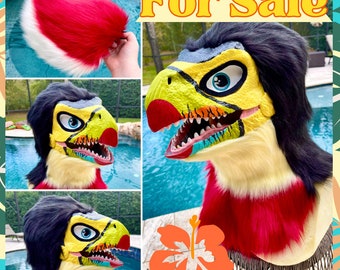 Stonefire Raptor Mask Fursuit Premade - Etsy