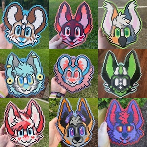 Custom Fursona Perler Badges! - Etsy