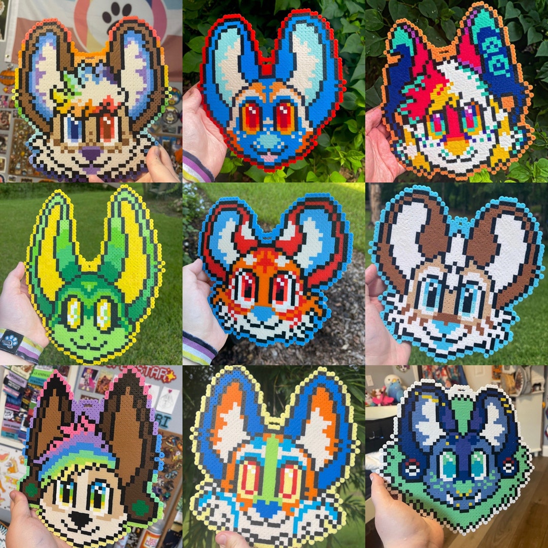 Custom Fursona Perler Badges! - Etsy