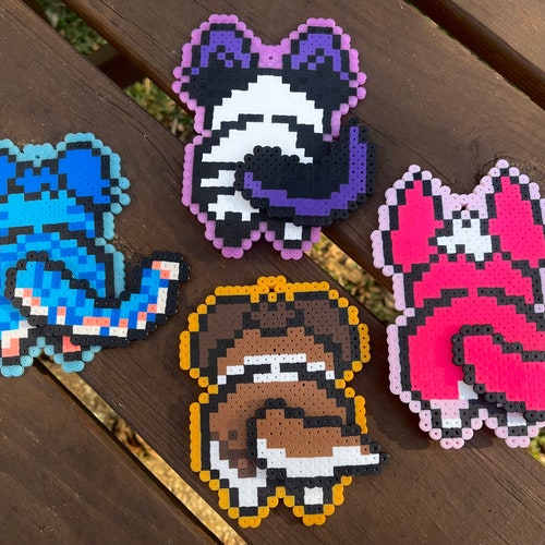 Custom Fursona Perler Bead Doughnut Badge - Etsy