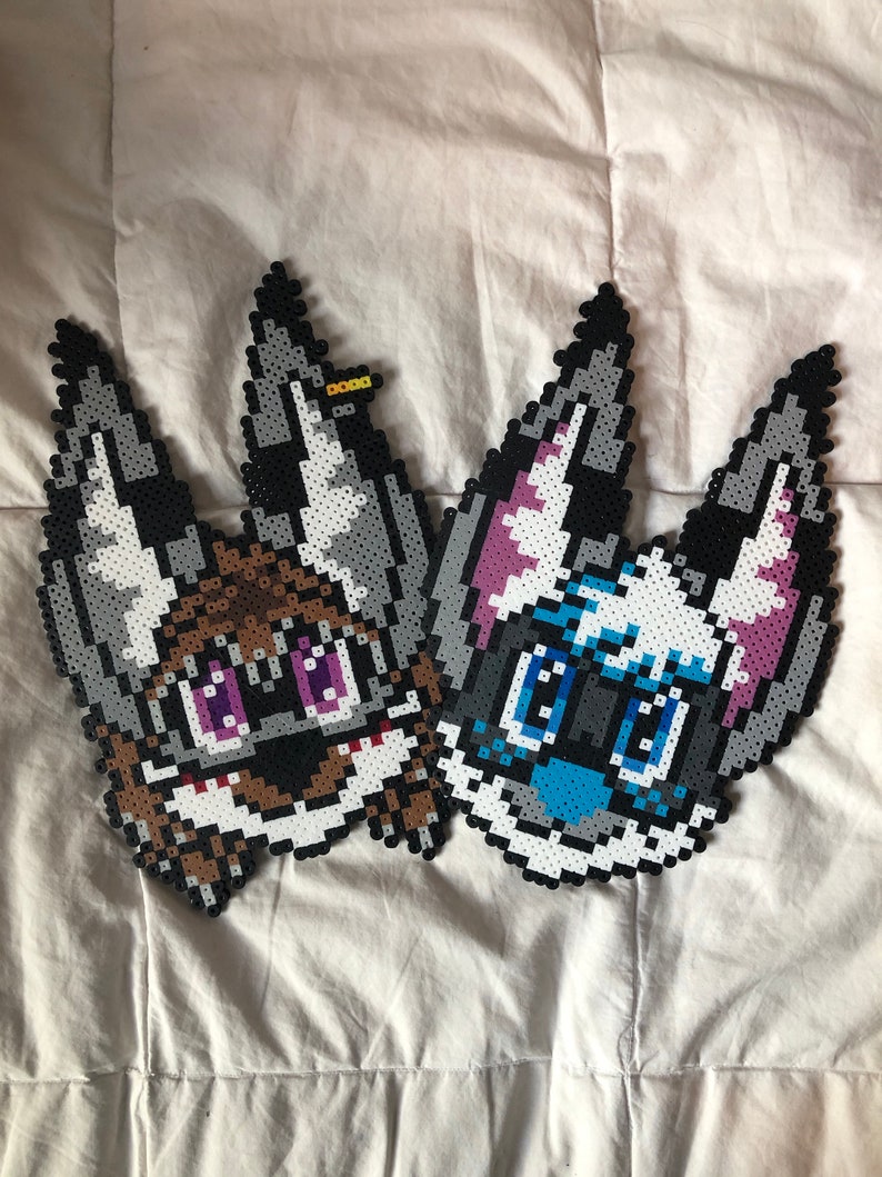 Custom Fursona Perler Badges | Etsy