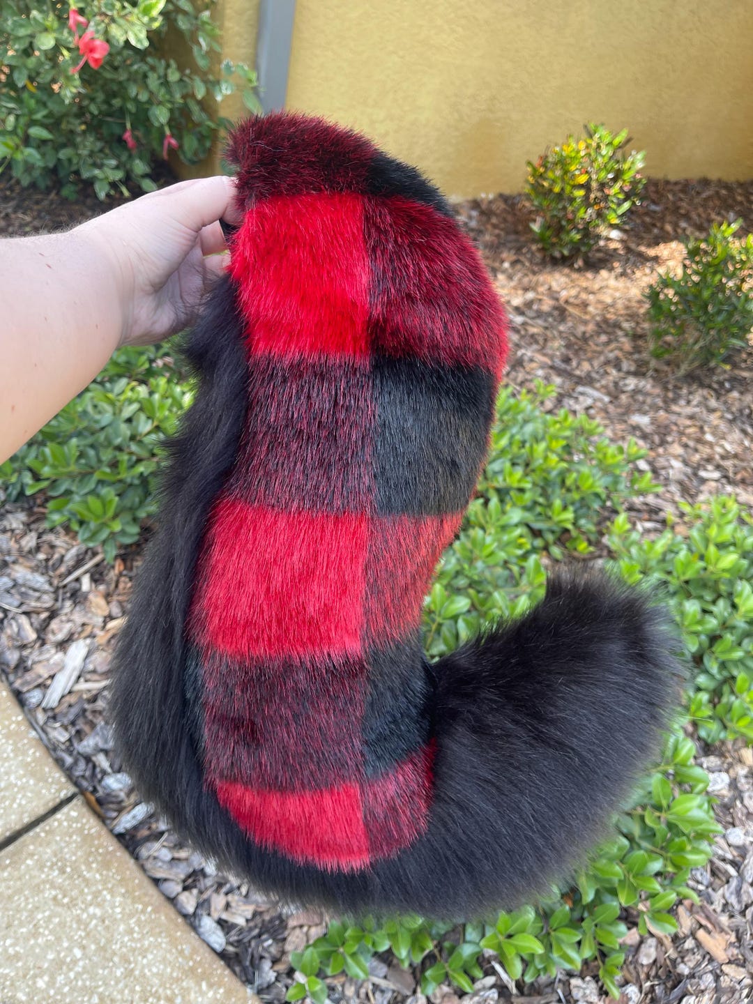 Rare Faux Fur Plaid Canine Fursuit Tail - Etsy