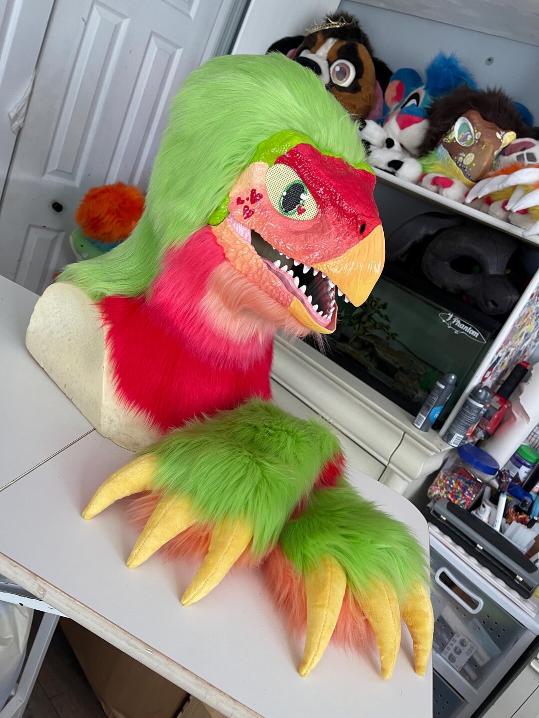 Love Bird Raptor Mask Premade Mini Partial - Etsy