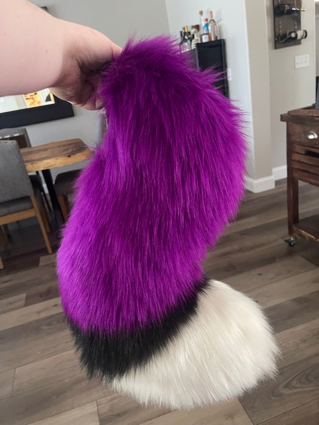 Large Purple Fox Fursuit Tail - Etsy