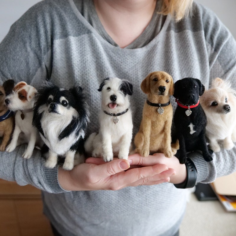 Needle Felted Dog - Etsy UK