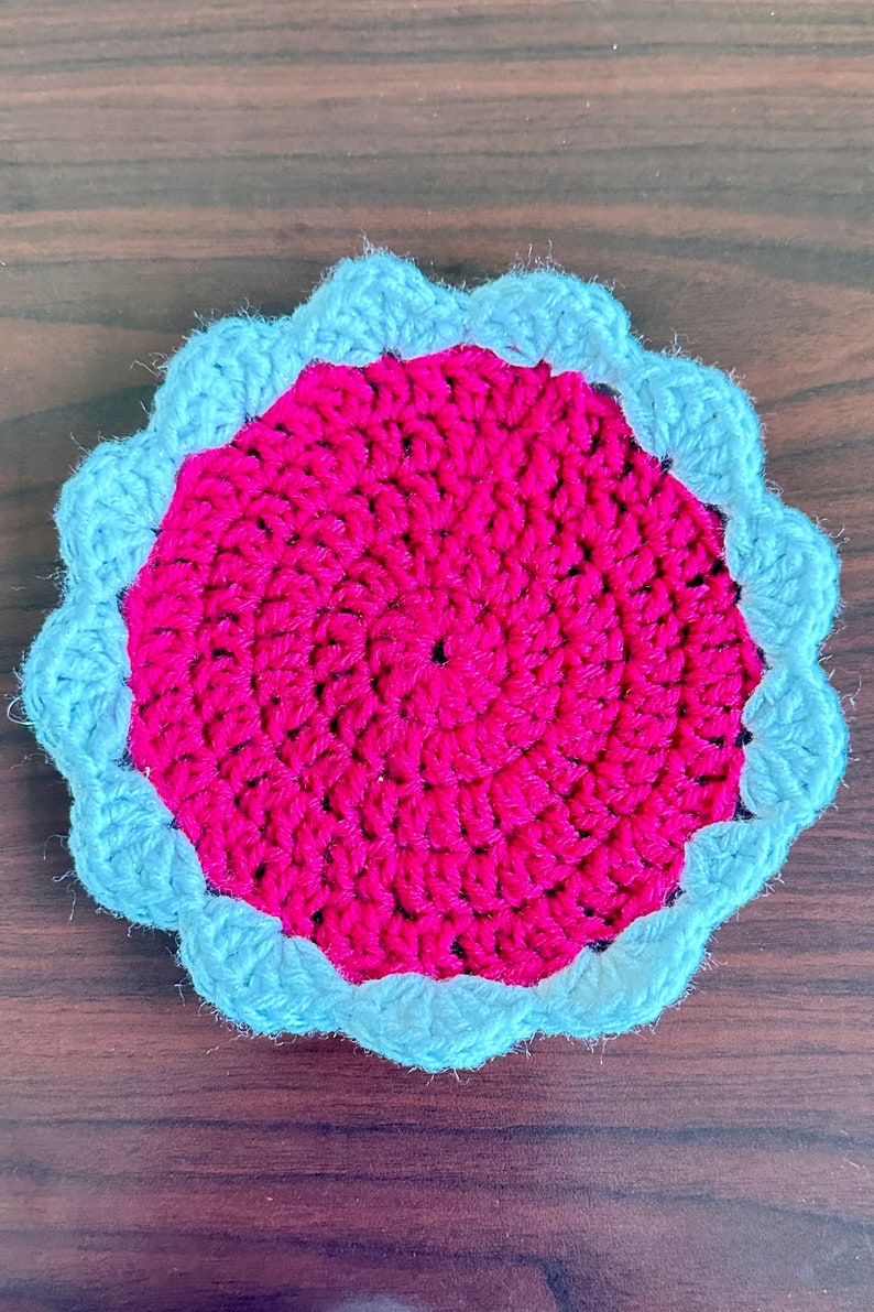 Festive Crochet Round Trivet, Set of Three, Ready to Ship Crocheted Hot ...