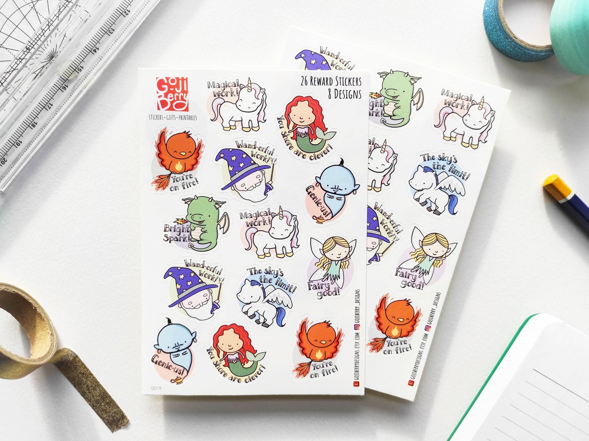 Teacher Reward Stickers No.5 Teacher Supplies Magical - Etsy UK