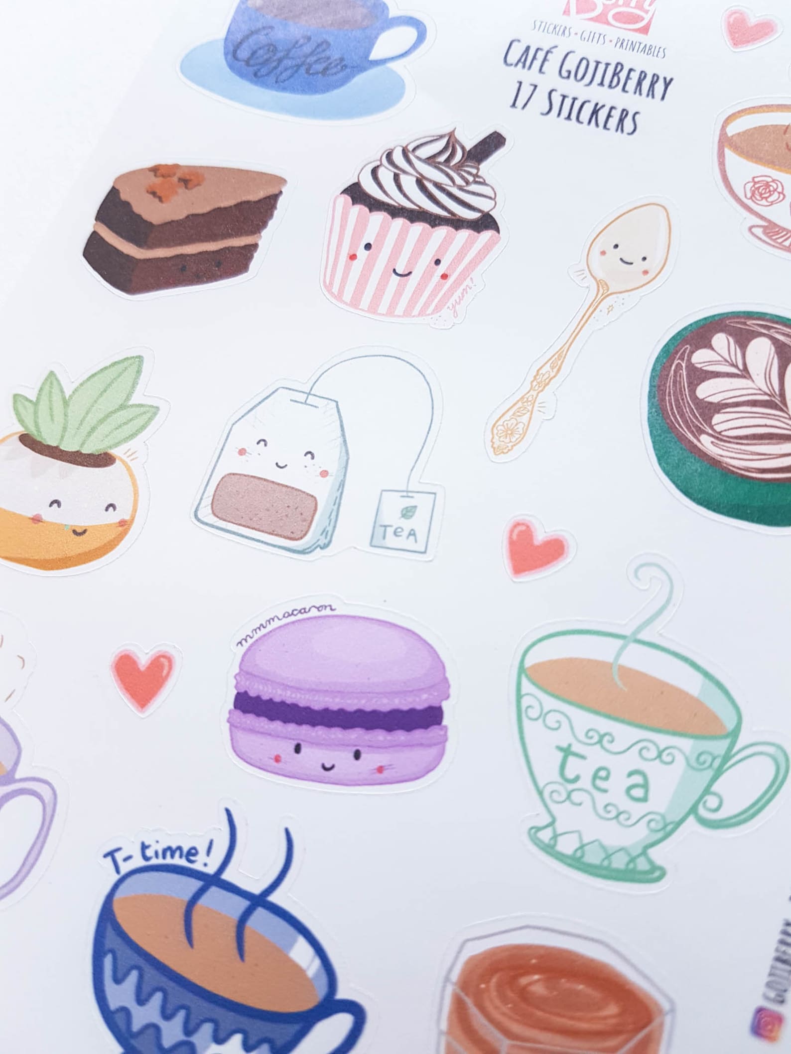 Cafe Stickers, Coffee and Tea Sticker Sheet for Planners, Snail Mail ...