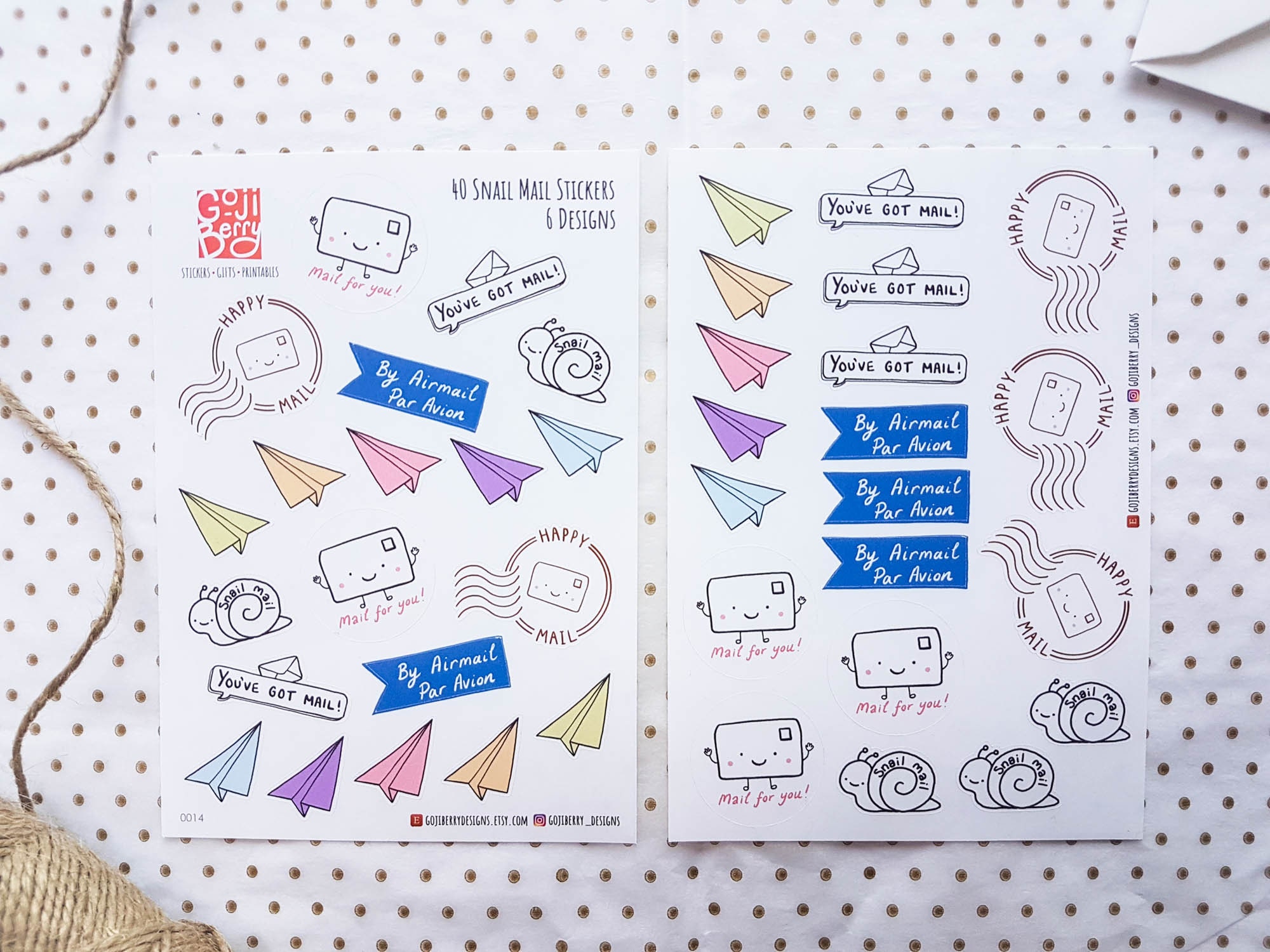 Snail Mail Stickers Pen Pal Sticker Paper Plane Sticker | Etsy