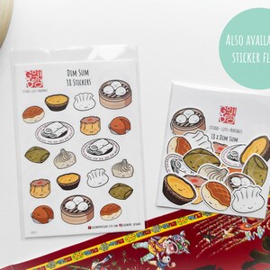 Dim Sum Sticker Sheets, Chinese Food Stickers, Kawaii Food Stickers (38 ...