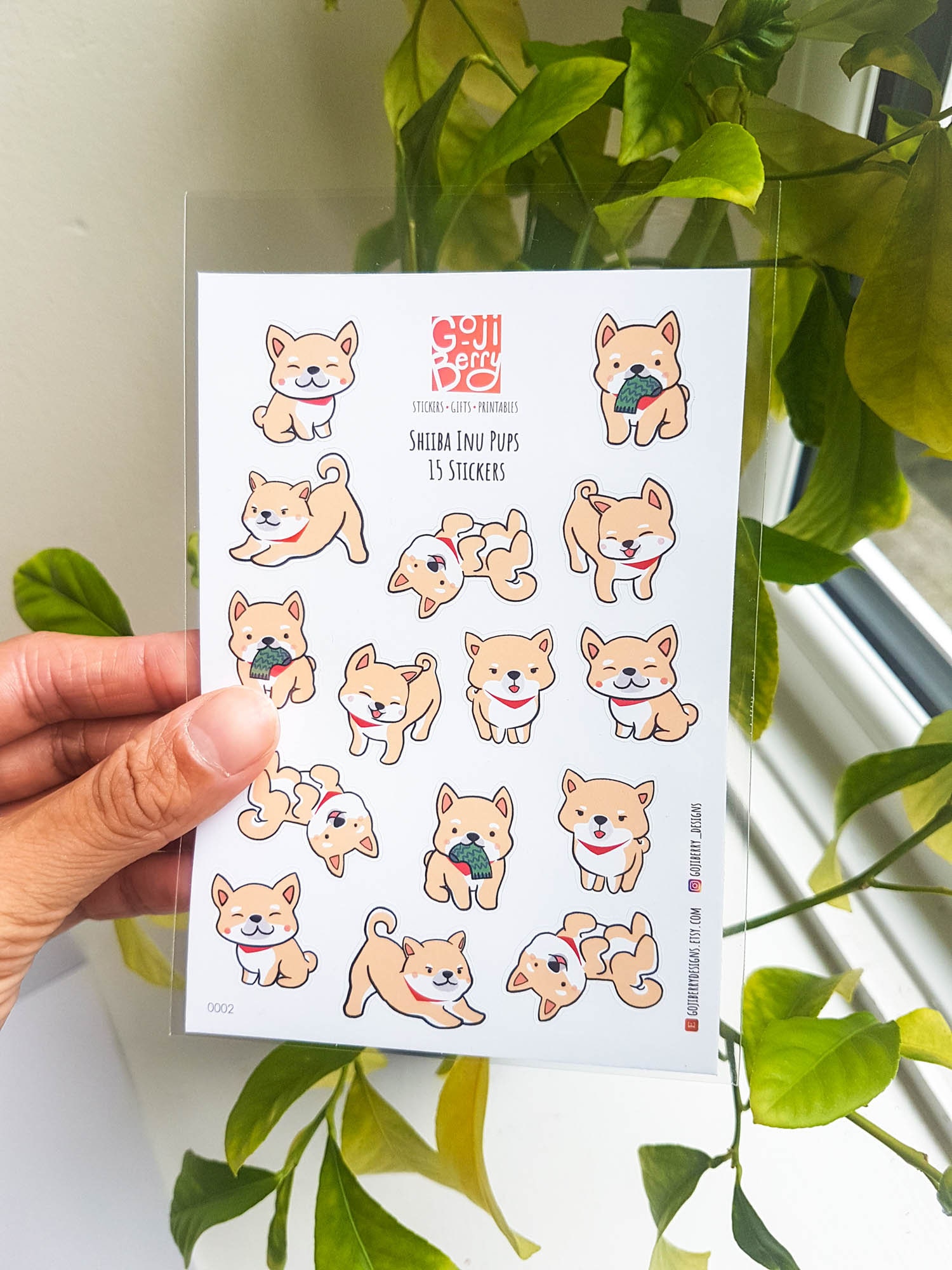 Shiba Inu Sticker Sheet, Shiba Inu Stickers for Dog Lovers 15 Stickers ...