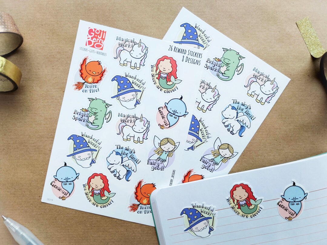 Teacher Reward Stickers No.5, Teacher Supplies, Magical Characters ...