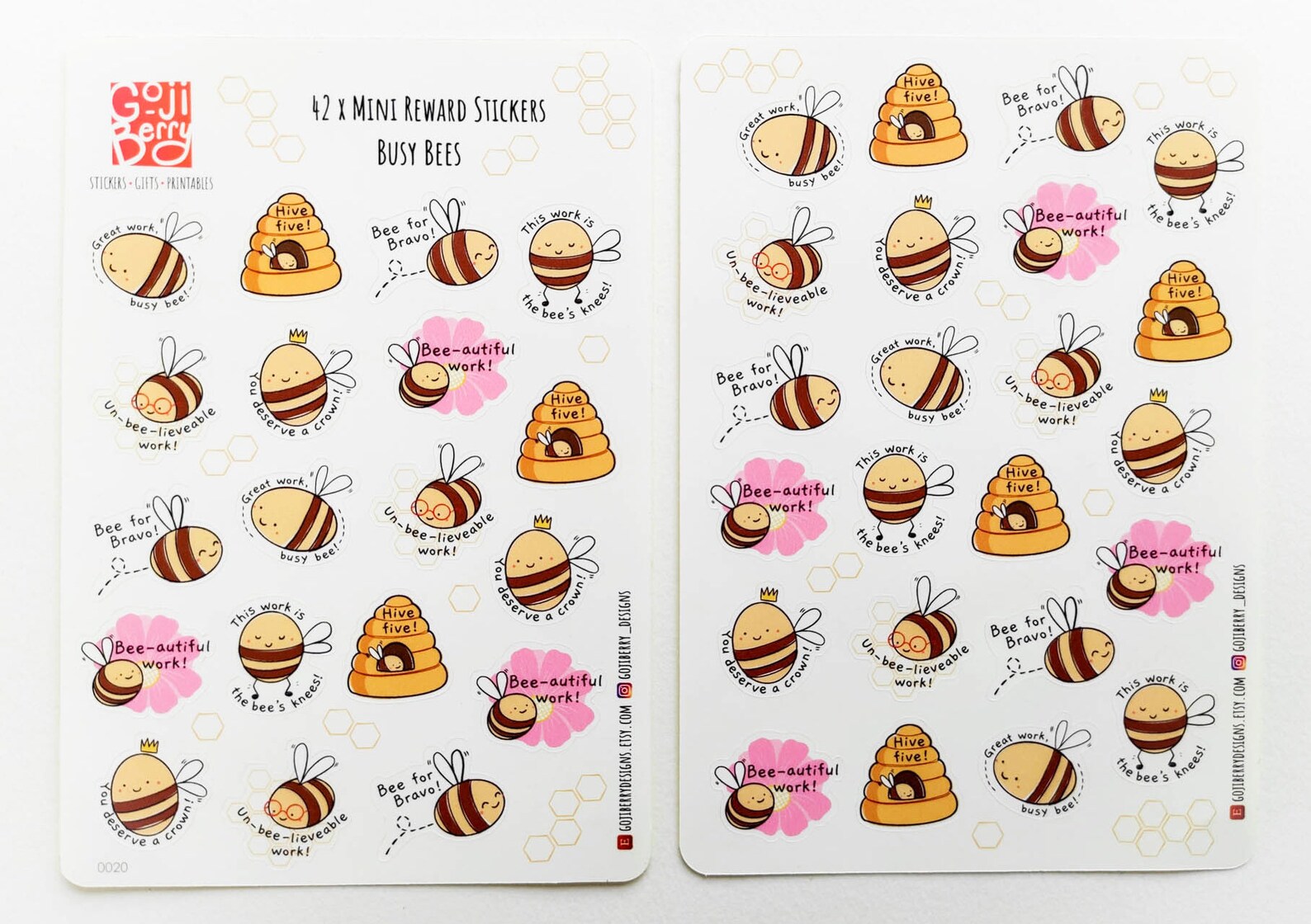 Bee Stickers Mini Reward Stickers for Students Home School | Etsy