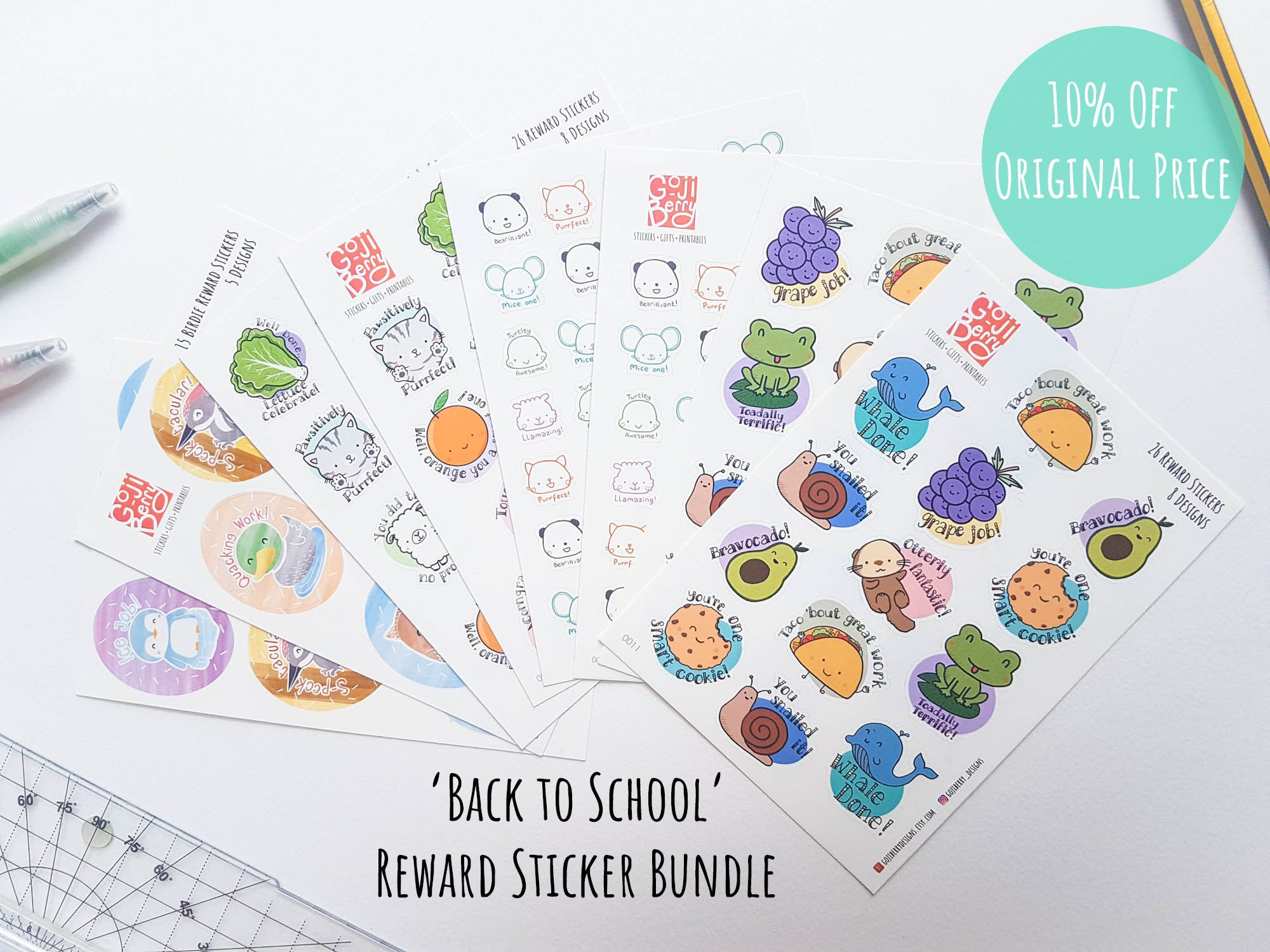Teacher Sticker Bundle Well Done Back to School Reward - Etsy