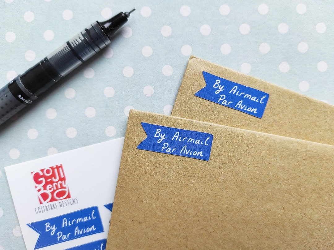 Air Mail Stickers, Par Avion, Pen Pal Stationery pack of 51 Stickers - Etsy